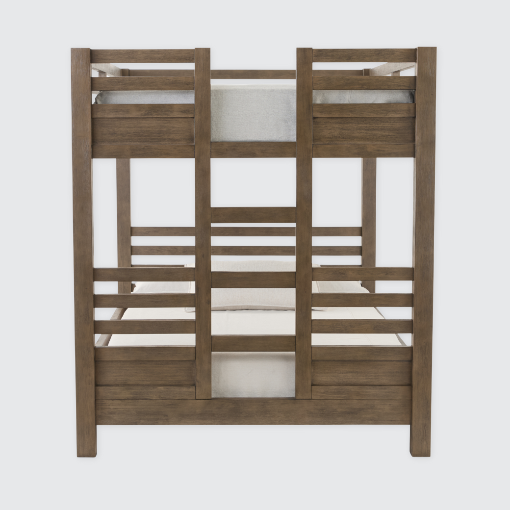 Hamilton Queen / Queen Bunk Bed in Vintage Smoke Finish – BunkRoomHome