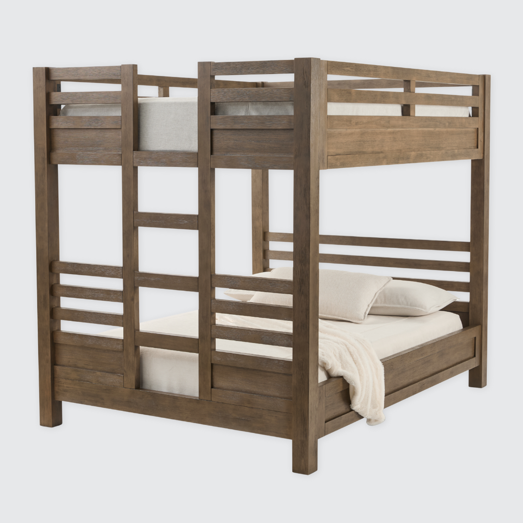 Hamilton Queen / Queen Bunk Bed in Vintage Smoke Finish – BunkRoomHome