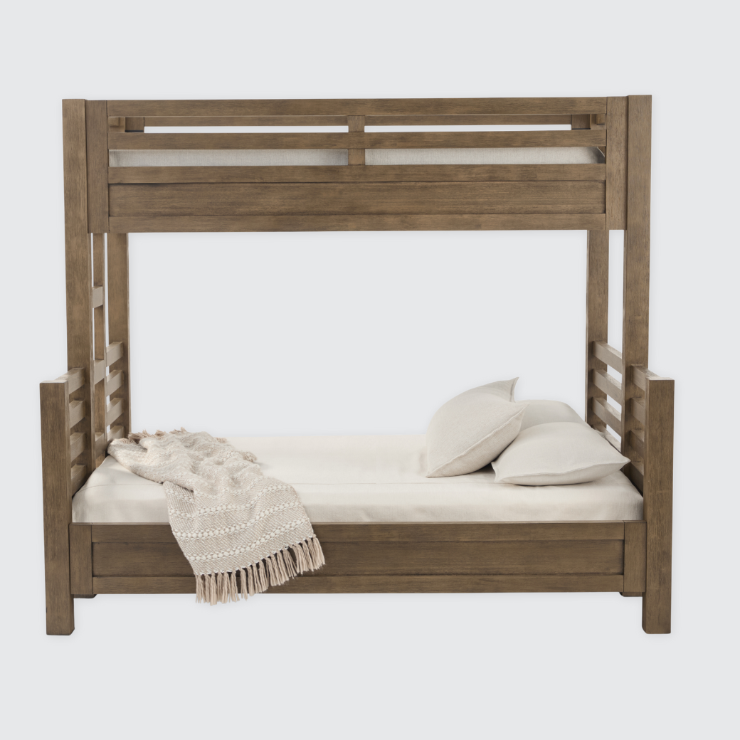 Hamilton XL Twin / Queen Bunk Bed in Vintage Smoke Finish – BunkRoomHome