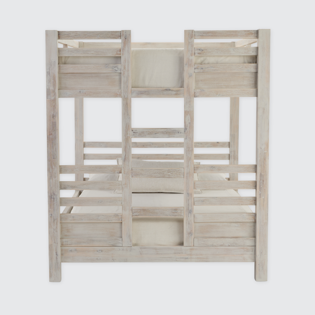 Hamilton Queen / Queen Bunk Bed in Chalk White Finish – BunkRoomHome