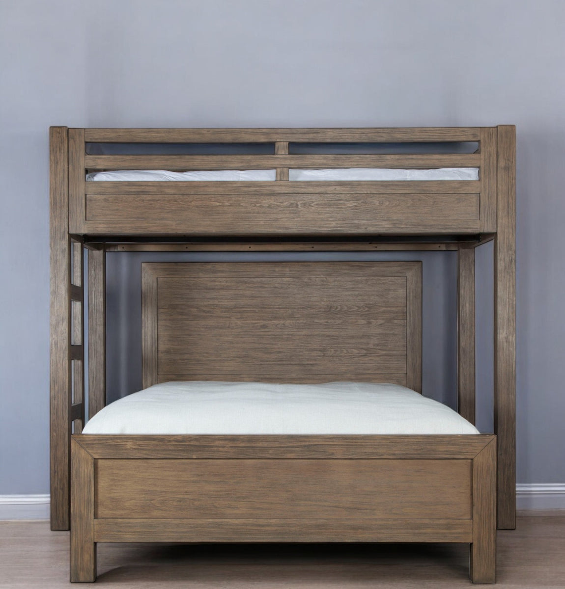 Hamilton XL Twin Canopy Bed with Queen Platform Bed in Vintage Smoke F ...